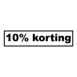 10% korting sticker raamsticker
