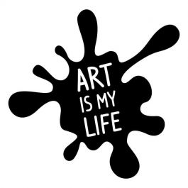 Art is my life sticker muursticker raamsticker