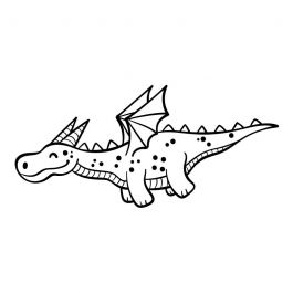 Cartoon draak muursticker raamsticker