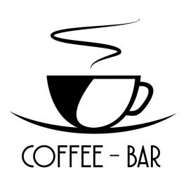 Coffee bar sticker raamsticker keuken muursticker deursticker