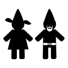 Kabouterman kaboutervrouw deursticker sticker