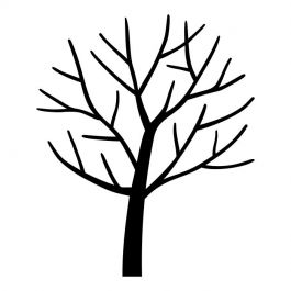 Kale boom kapstok muursticker raamsticker hal