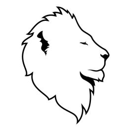 Leeuwenkop tribal muursticker raamsticker