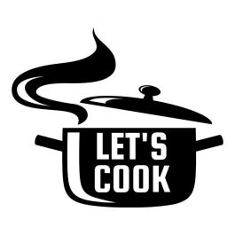 Let's cook sticker muursticker raamsticker