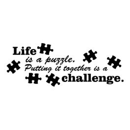 Life is a puzzle muursticker raamsticker