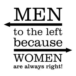 Men to left wc sticker