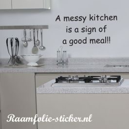 Messy kitchen keuken muursticker raamsticker