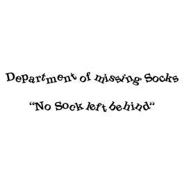 No socks left behind waskamer sticker