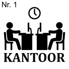Kantoor werkruimte sticker deursticker raamsticker