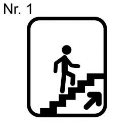 Trap of roltrap pictogram sticker deursticker