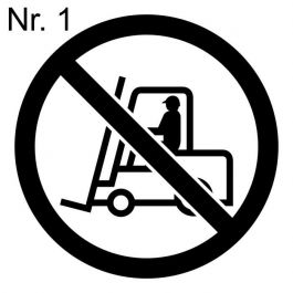 Verboden voor heftrucks sticker raamsticker deursticker