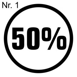 Kies aantal procent korting ster raamsticker