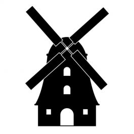 Oud Hollandse molen sticker muurstickers raamstickers