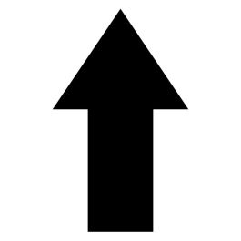 Pijl rechtdoor muursticker raamsticker