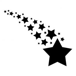 Ster klein naar groot sticker muursticker raamsticker