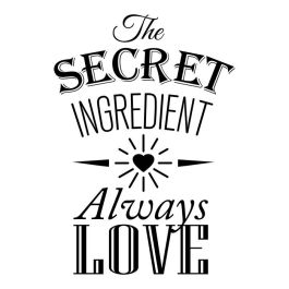 The secret ingrediënt love muursticker raamsticker