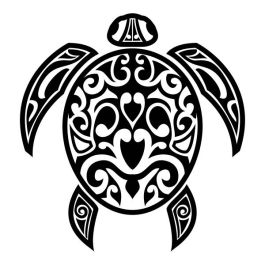 Tribal Turtle sticker muursticker raamsticker