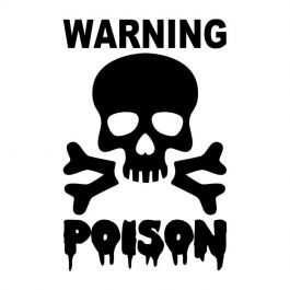 Warning poison terrarium sticker