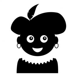 Zwarte piet raamsticker sticker